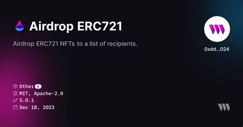 Airdrop Erc721 Published Smart Contract Thirdweb