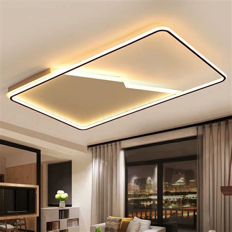 Simplicity Acrylic Rectangle Flush Mount Led Light White Ceiling