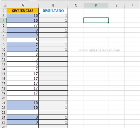 Prueba de Excel Avanzado Buscando Secuencia Números Consecutivos en Excel Ninja del Excel
