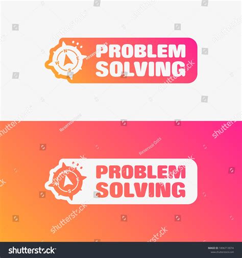 Problem Solving Vector Label Set Stock Vector Royalty Free Shutterstock