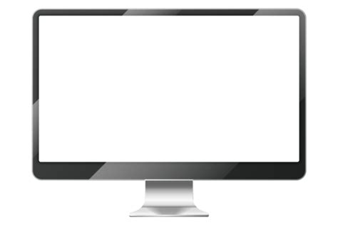 Computer Monitor Mockup Pc Screen Blank Graphic By Microvectorone · Creative Fabrica