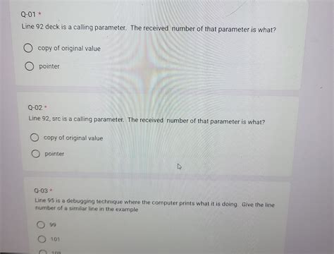 Solved Q 01line 92 ﻿deck Is A Calling Parameter The