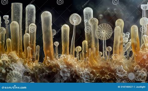 Under The Microscope A Closer Inspection Reveals The Varying Shapes And Sizes Of Fungal Spores