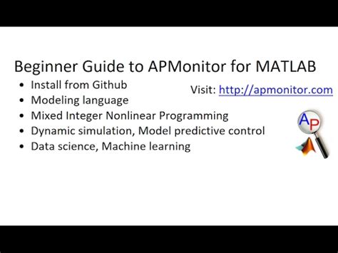 Beginner Guide To APMonitor For MATLAB YouTube