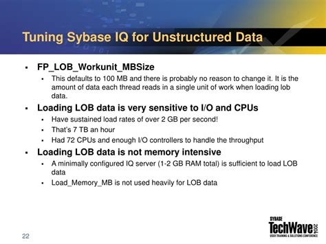 PPT BID Extending Your Sybase IQ Data Warehouse With Unstructured Data And Binary Large