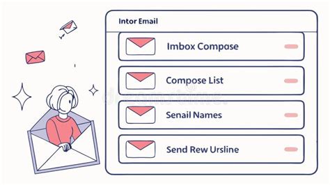 Email Inbox Interface Messaging App Design Vector Design Generative Ai