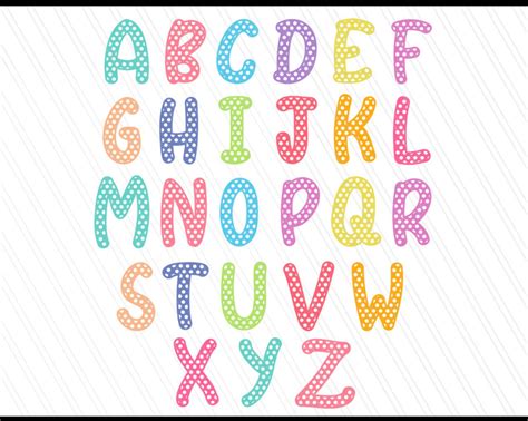 Polka Dot Alphabet Svg Polka Dot Letters Polka Dot Font Cut Files