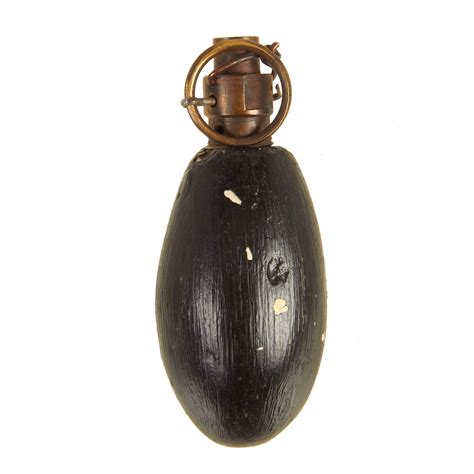 Original British Wwi Inert No 34 “egg” Grenade With Fuse Assembly International Military Antiques