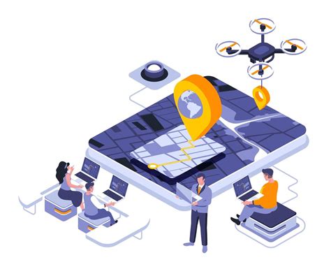Gps Navigation Isometric Design 1434865 Vector Art At Vecteezy