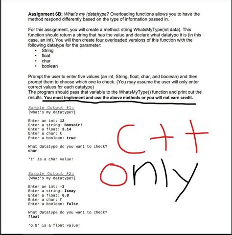 Solved C Only Read Instructions Whats My Datatype