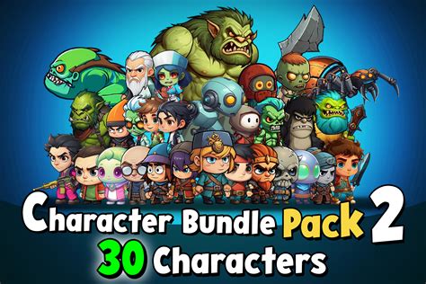 Character Bundle Pack 2 30 Characters 2d Characters Unity Asset Store