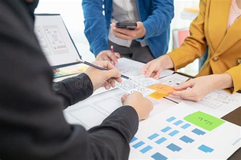 Team Of Ui Ux Web Designer Are Working Together To Develop Mobile Responsive Websites With Ui Ux