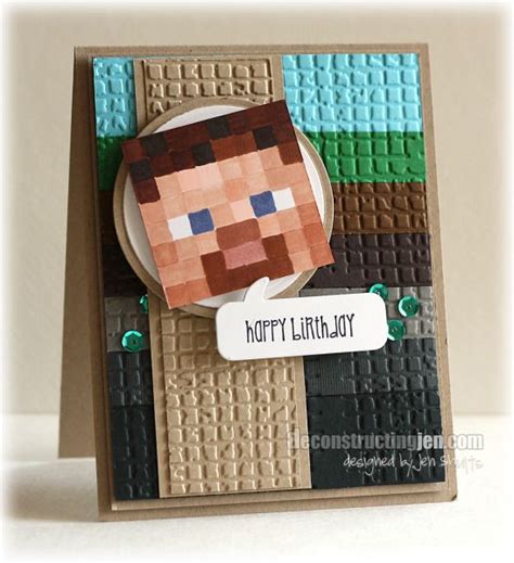 Minecraft Happy Birthday Minecraft Birthday Card Minecraft Cards