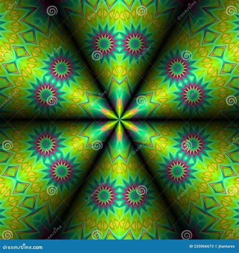 3d Hexagonal Fractal Pattern Stock Illustration Illustration Of Leaf Pattern 235066673