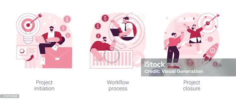 Project Implementation Abstract Concept Vector Illustrations Stock Illustration Download Image