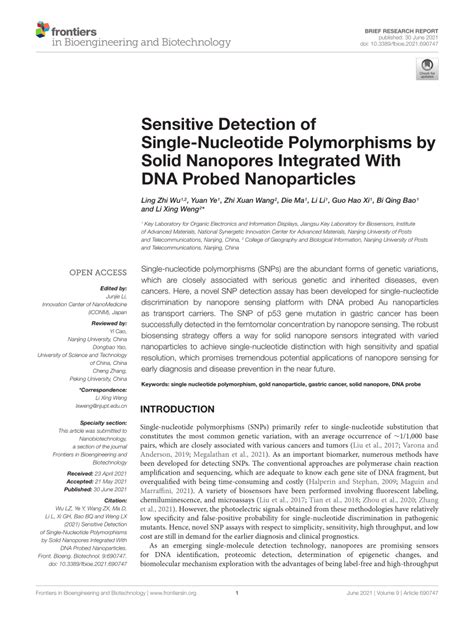 Pdf Sensitive Detection Of Single Nucleotide Polymorphisms By Solid