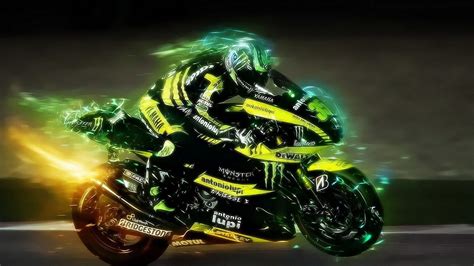 Motorcycle Vehicle Green Yamaha Motocross Racing Monster Energy