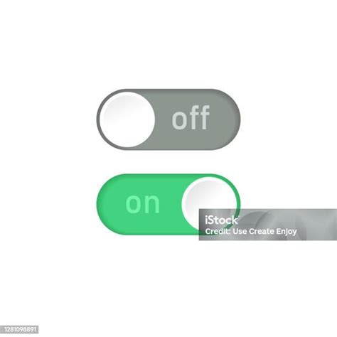 Réaliste Activer Et Désactiver Les Boutons De Balayage Isolés Sur Fond
