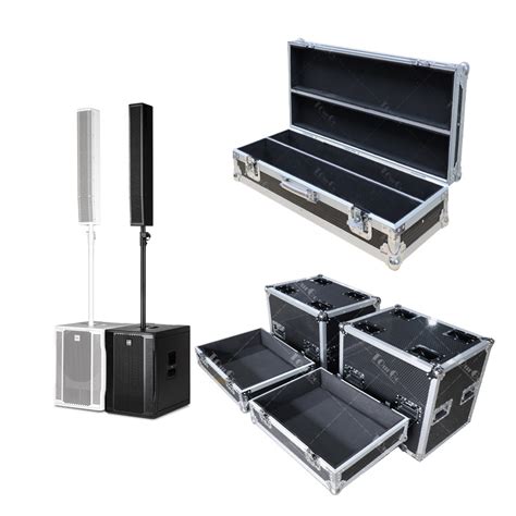 Portable Style Speaker Mic Stands Flight Case For RCF EVOX Column Array PA System