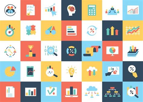 Premium Vector Analytics Icons Set