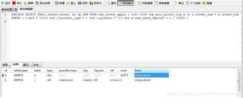 Mysql中explain各字段的解释及优化explain优化中type和rows数值谁更重要 Csdn博客 Mysql中explain各字段的解释及优化explain优化中type和rows数值谁更重要 Csdn博客