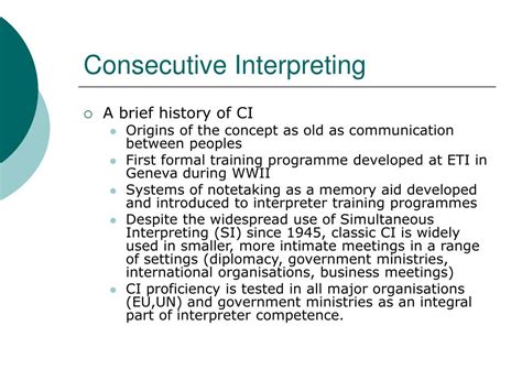 Ppt Consecutive Interpreting I General Seminars Powerpoint