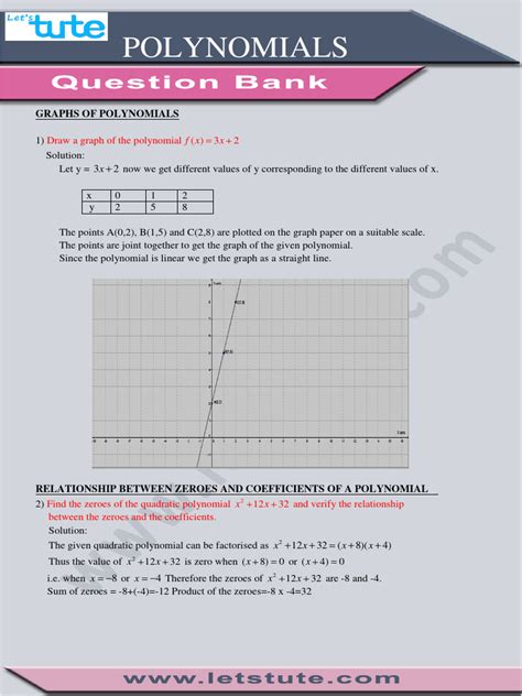 51 08 Polynomials Solved Questionspdf Pdf Polynomial Zero Of