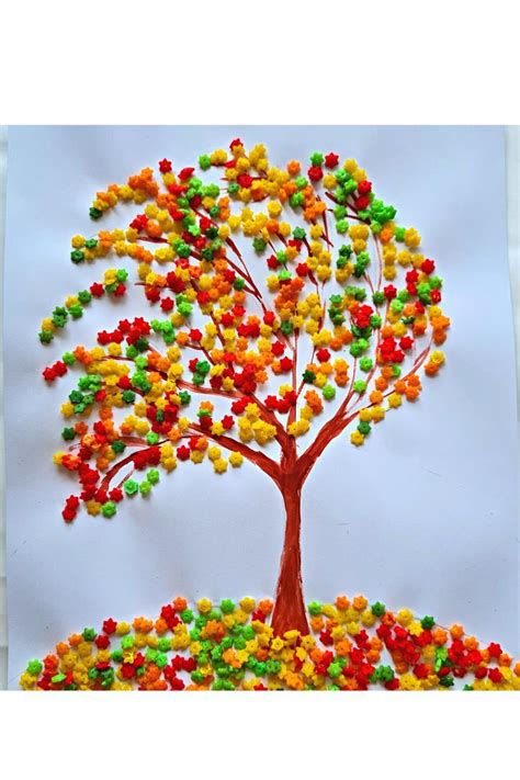 Осеннее дерево из макарон Осенние поделки Осенние поделки своими руками Поделки