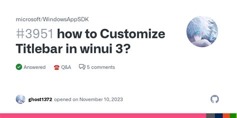 How To Customize Titlebar In Winui 3 · Microsoft Windowsappsdk