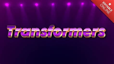 Transformers Jackpot Text Effect Generator Transformers Jackpot Text Effect Generator