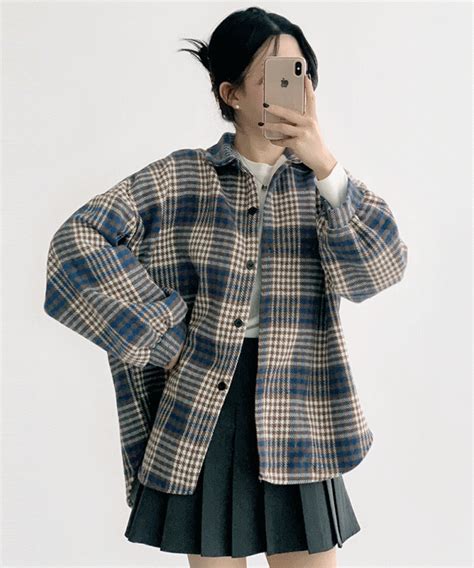 양털안감도톰따뜻 밀리 오버핏 긴팔 체크 자켓 두꺼운 루즈핏 남방 셔츠 아우터 빈티지 남녀공용 빅사이즈 심플 기본템 데일리룩 캐주얼 스트릿패션 에이블리