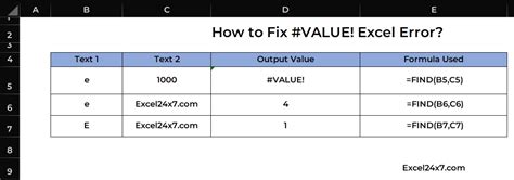 how to fix value excel error excel24x7