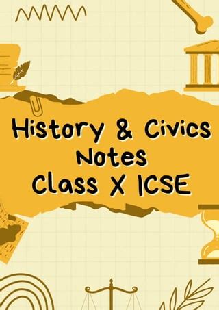 ICSE History And Civics Class X Handwritten Notes Pdf