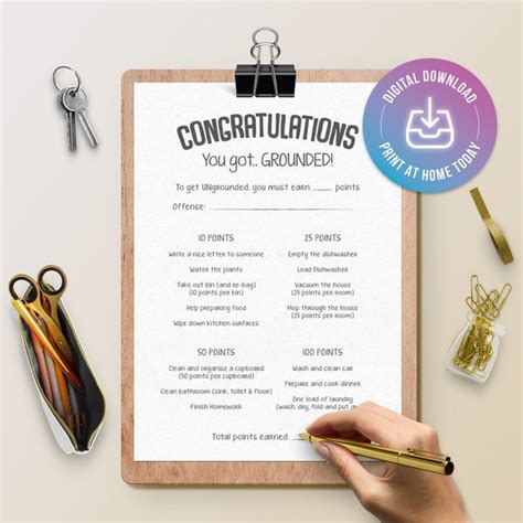 Grounded Points Chart Etsy