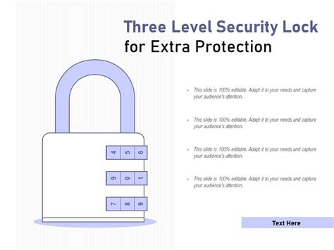 Three Level Security Lock For Extra Protection Presentation Graphics Presentation Powerpoint