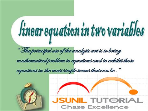 10th Linear Equations In Two Variables Mcq