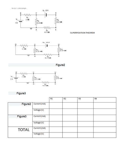 Solved SUPERPOSITION THEOREM Figure Figure Chegg