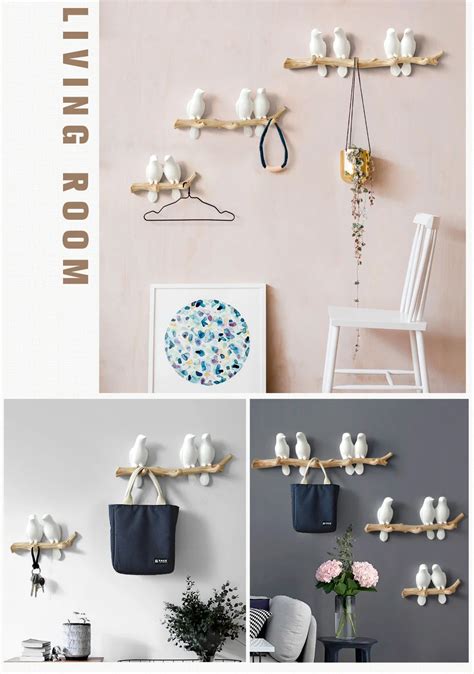 Настенные украшения аксессуары для дома вешалка для гостиной смола птица вешалка для ключей