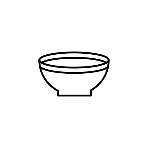 Outline Simple Vector Bowl Icon Isolated On White Background 16088301