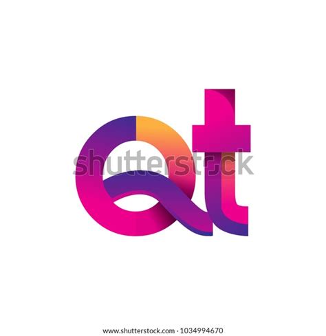Initial Letter Qt Logo Lowercase Magenta Stock Vector Royalty Free 1034994670 Shutterstock