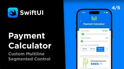 Swiftui Custom Segmented Control Multiline Payment Calculator