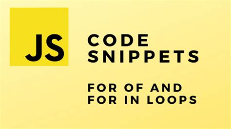 Javascript For Of And For In Loop Tutorial The EECS Blog