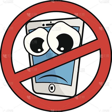 手机禁止卡通矢量格式插图标志