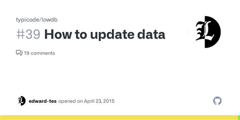 how to update data · issue 39 · typicode lowdb · github