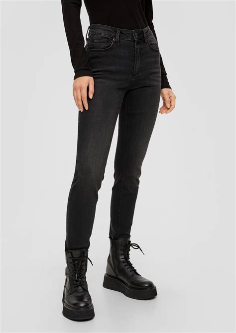 Džíny Sadie Skinny Fit High Rise Skinny Leg 2 Knoflíky šedý