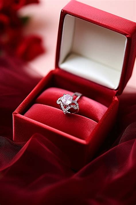 빨간색 선물 상자에 반지 배경 배경 화면 및 일러스트 무료 다운로드 Pngtree