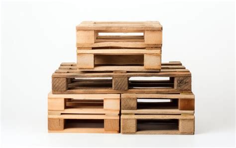 Premium Ai Image Pallets Stack View On White Background