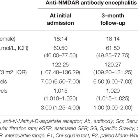3 Month Follow Up Evaluation In Anti Nmdar Antibody Encephalitis