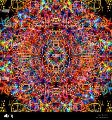 Sacred Geometry Psychedelic Wallpaper Abstract Image Mysterious