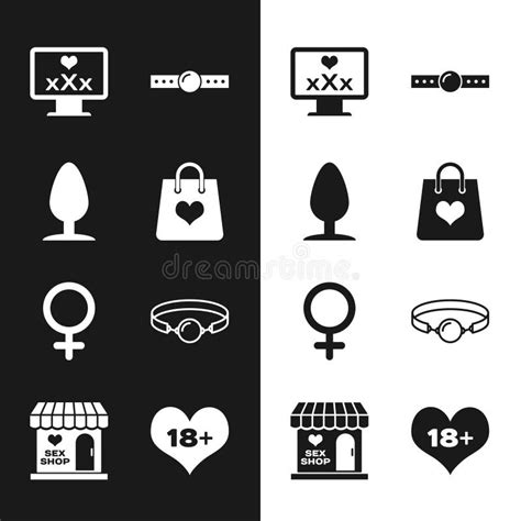 Set Shopping Bag With Heart Anal Plug Monitor 18 Plus Content